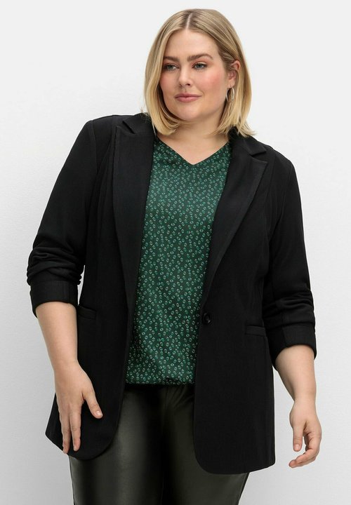 Kaffe Curve Blazer - black deep/schwarz meliert - Zalando.ch