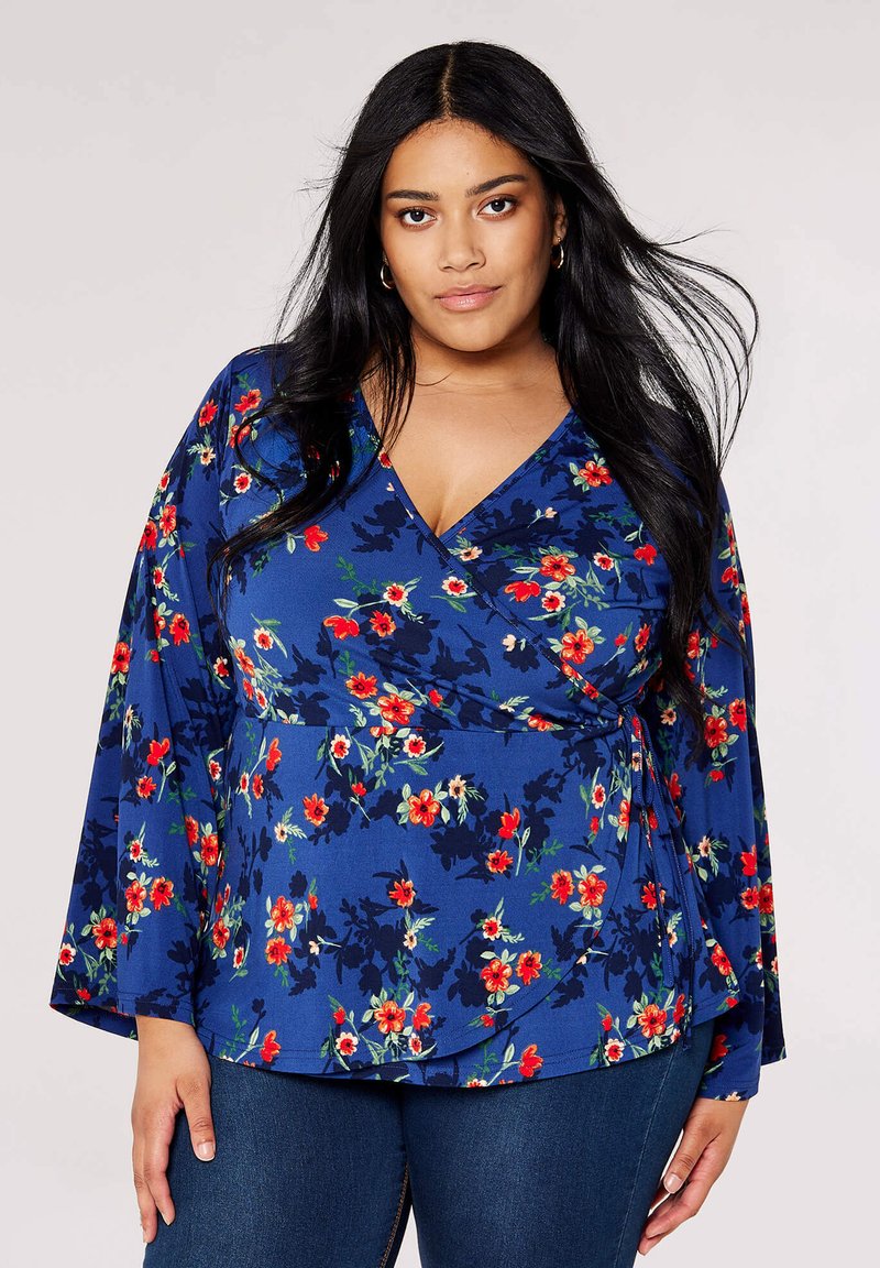 Apricot CURVE WRAP - Blouse - blue/blauw - Zalando.nl