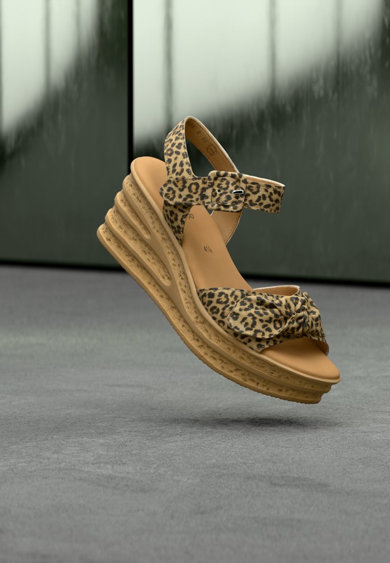 Gabor Wedge sandals - natur/beige - Zalando