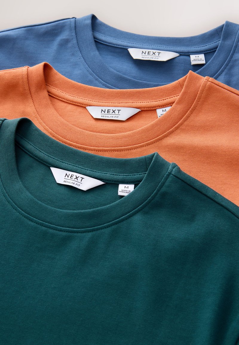 Next HEAVYWEIGHT 3 PACK REGULAR FIT - T-Shirt print - blue/green/yellow ...