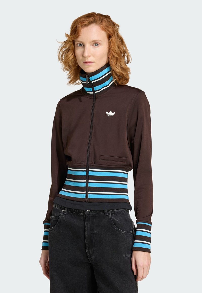adidas Originals VINTAGE - Zip-up sweatshirt - aurora coffee/brown ...