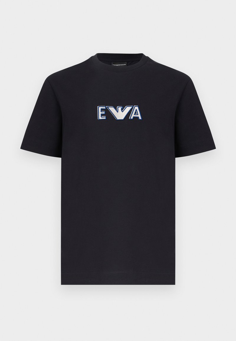 Emporio Armani Print T-shirt - blue navy/dark blue - Zalando.co.uk