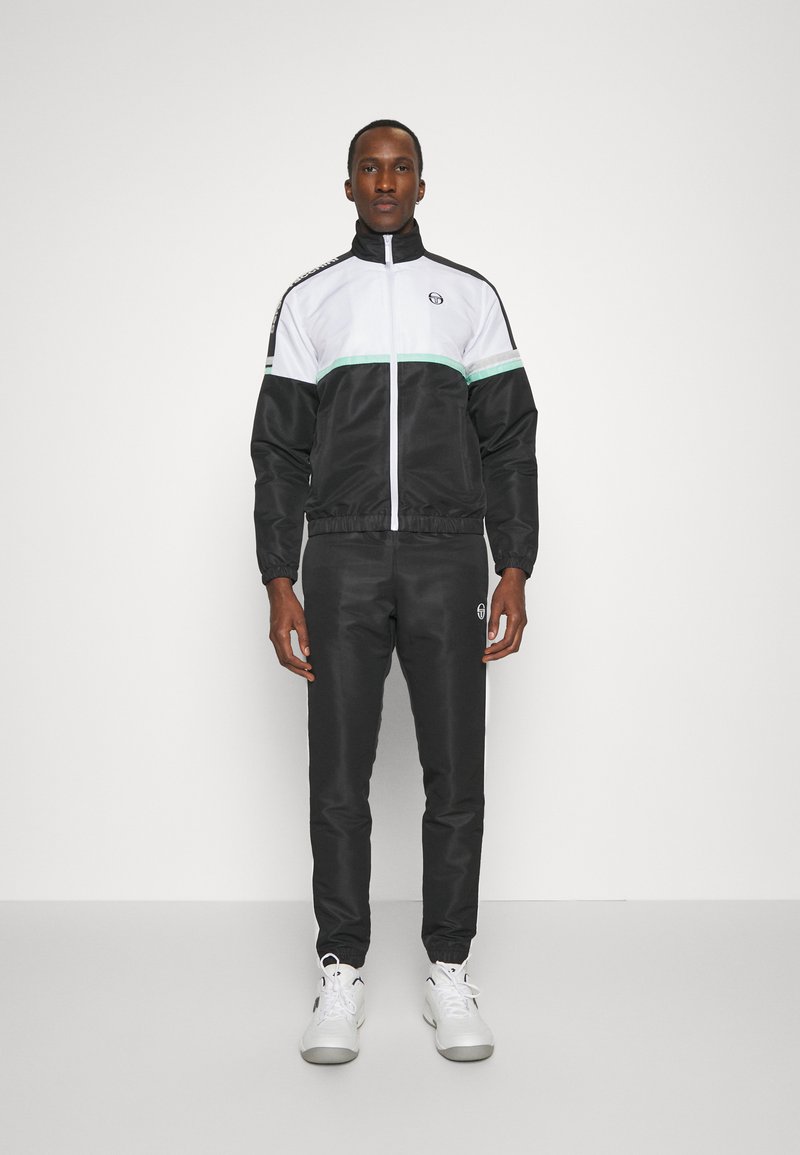 Sergio Tacchini JURA TRACKSUIT - Trainingspak - black/white/ocean wave ...