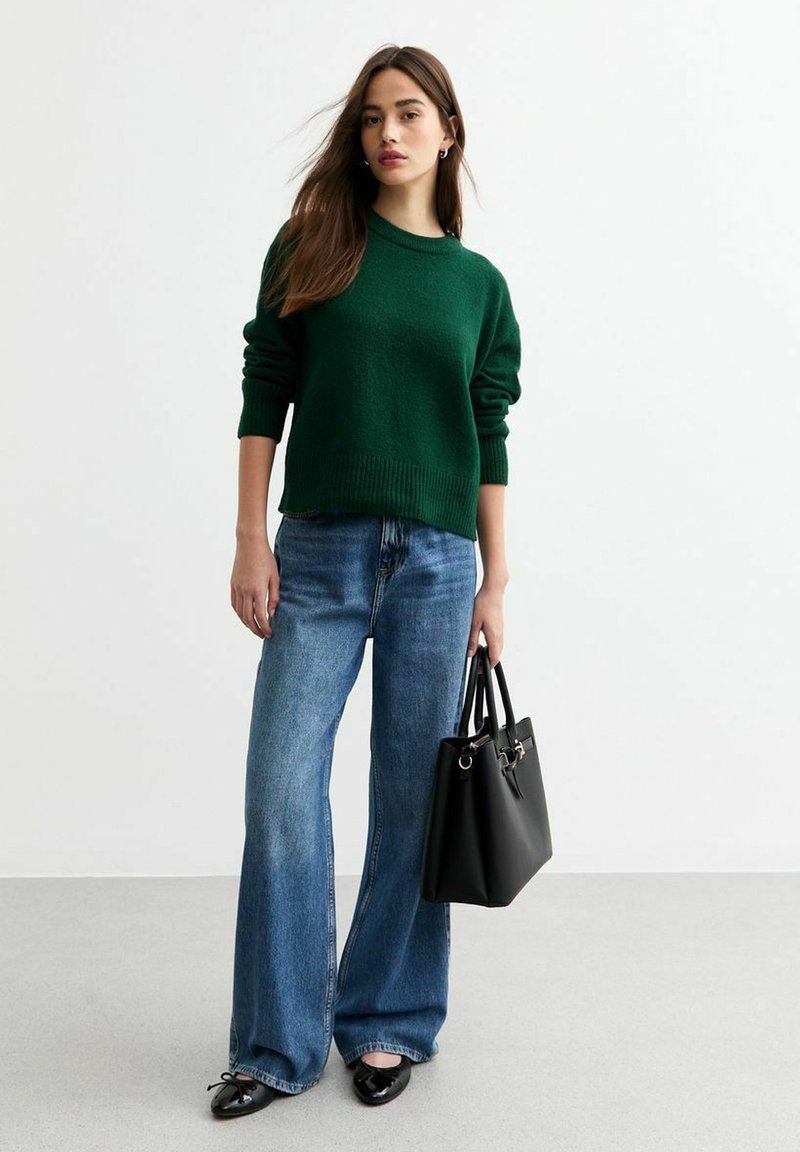 New Look SOFT CREW NECK - Trui - dark green/donkergroen - Zalando.nl