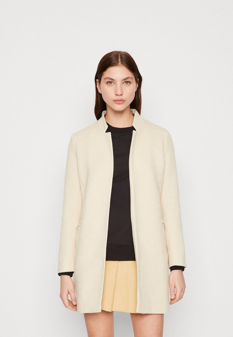 ONLY ONLSOHO-LS ZIP - Kurzmantel - irish cream white melange/beige - Zalando.de