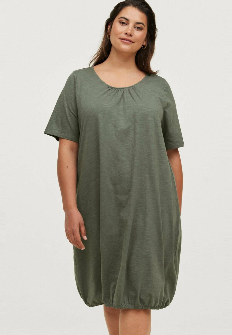 Ellos Plus collection BRITT - Hverdagskjole - grün/grøn - Zalando.dk