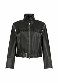 LIU JO WITH DETACHABLE SLEEVES - Bunda z umělé kůže - black/černá ...