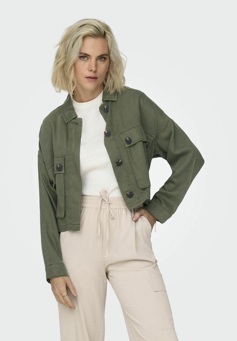 ONLY OFLY-AWAY KRAGEN - Spijkerjas - khaki/kaki - Zalando.nl