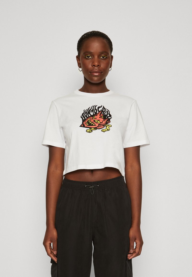 Santa Cruz DELFINO DEVIL MASK FRONT - T-Shirt print - white/weiß ...