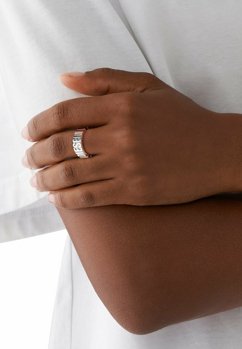 Diesel Ring - silver-coloured/silberfarben - Zalando.de