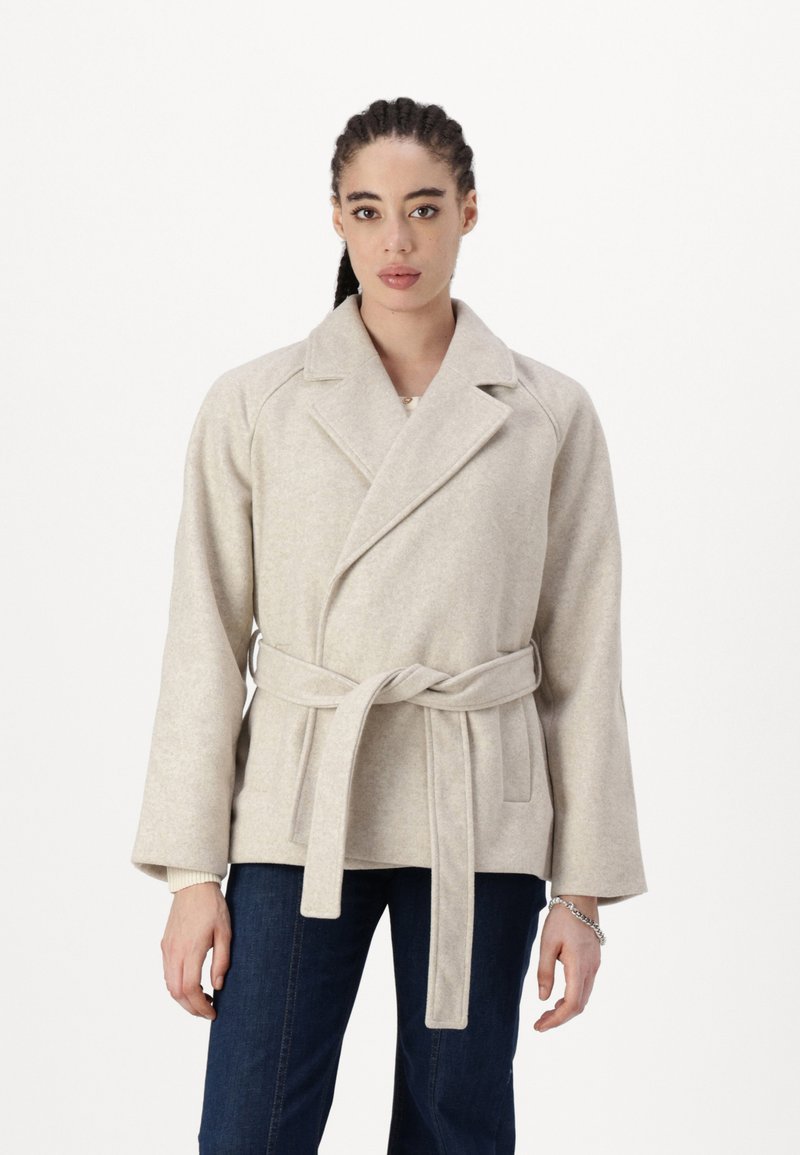 Vero Moda VMFORTUNEAYA - Kort kappa / rock - oatmeal/beige - Zalando.se