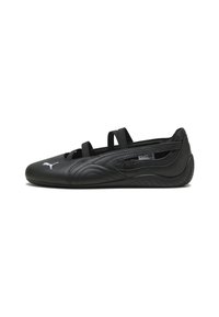 Puma SPEEDCAT - Ankle strap ballet pumps - black white/black - Zalando