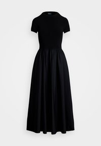 Polo Ralph Lauren SWEATER-BODICE SHORT-SLEEVE DRESS - Vapaa-ajan mekko - black/musta - Zalando.fi
