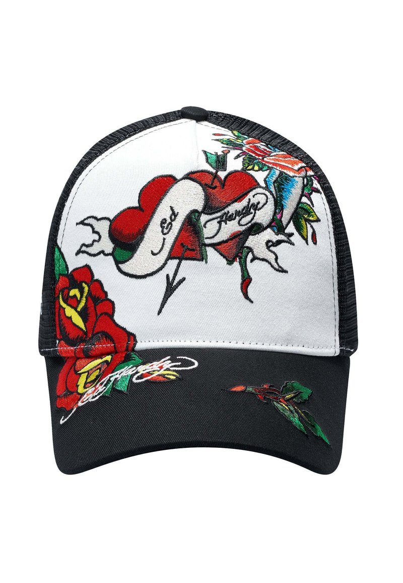 Ed Hardy LOVE TWILL FRONT - Cap - white black/black - Zalando.ie