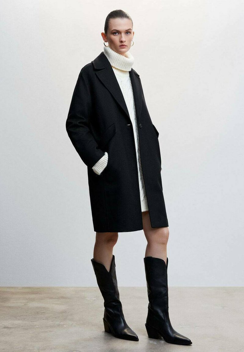 Mango JIRAF - Klasický kabát - schwarz/čierna - Zalando.sk