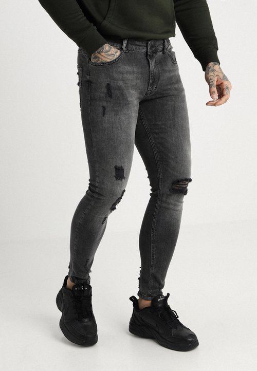 Urban Classics HEAVY DESTROYED SLIM FIT JEANS - Jeans Slim Fit ...