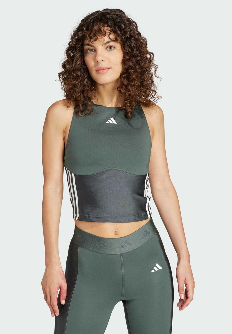 adidas Performance - Top/ciemnozielony - Zalando.pl