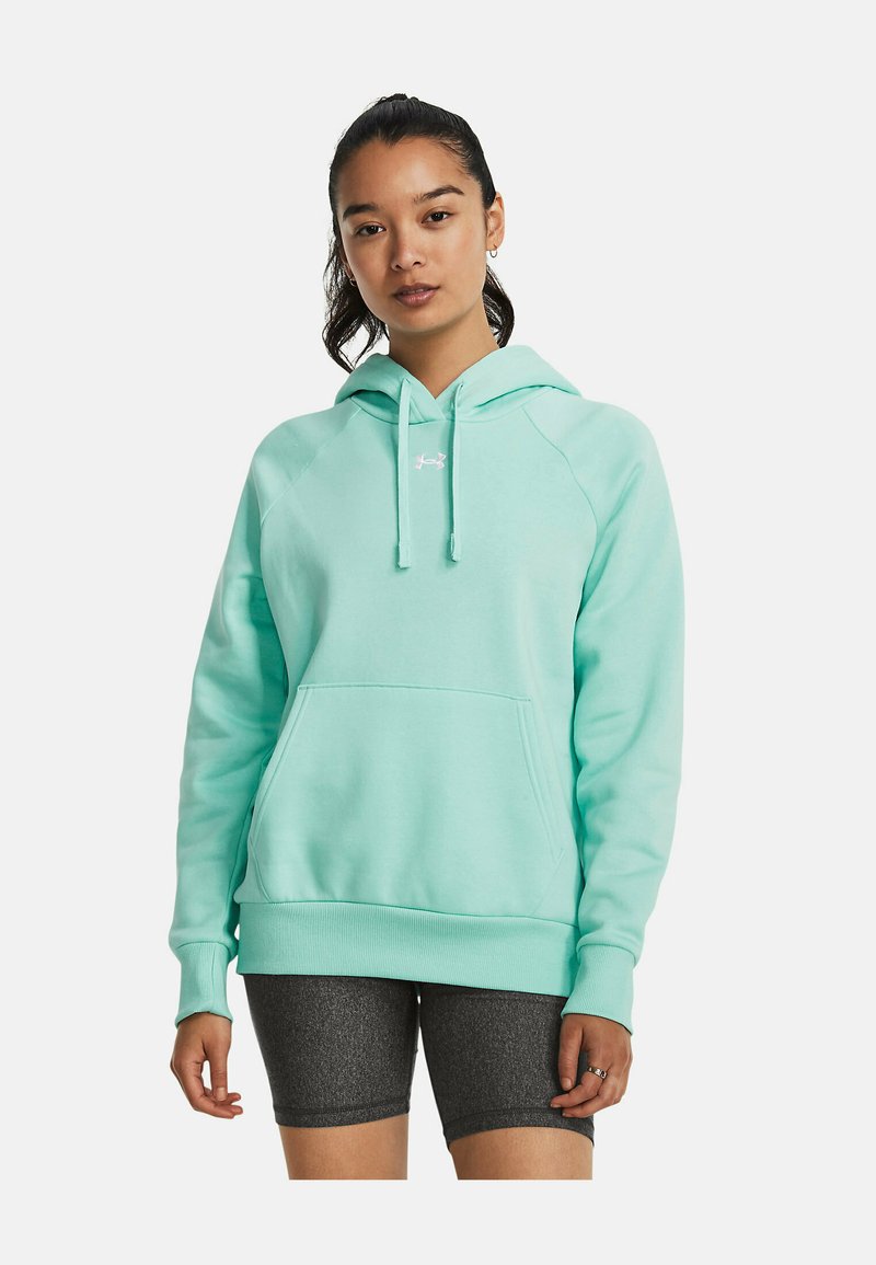 Under Armour RIVAL - Jersey con capucha - neo turquoise/turquesa ...