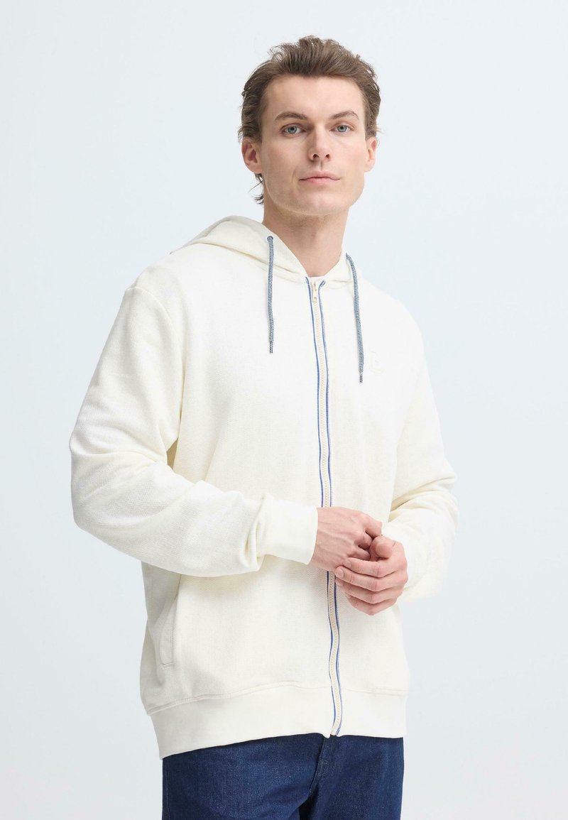 Blend BHJUMA - Zip-up sweatshirt - vanilla ice/white - Zalando