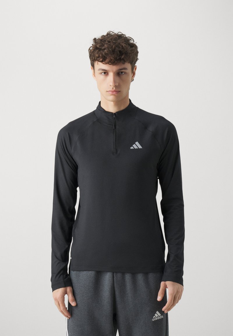 adidas Performance GYM TRAINING ZIP LONG SLEEVE - Langærmet T-shirt ...