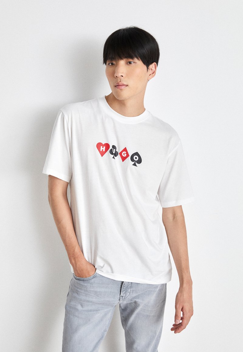 HUGO DOOBER - Camiseta estampada - white/blanco - Zalando.es