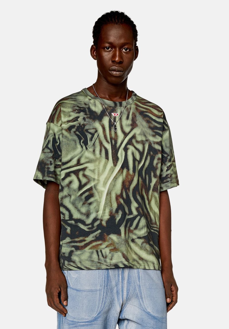 Diesel Print T-shirt - dark green/green - Zalando