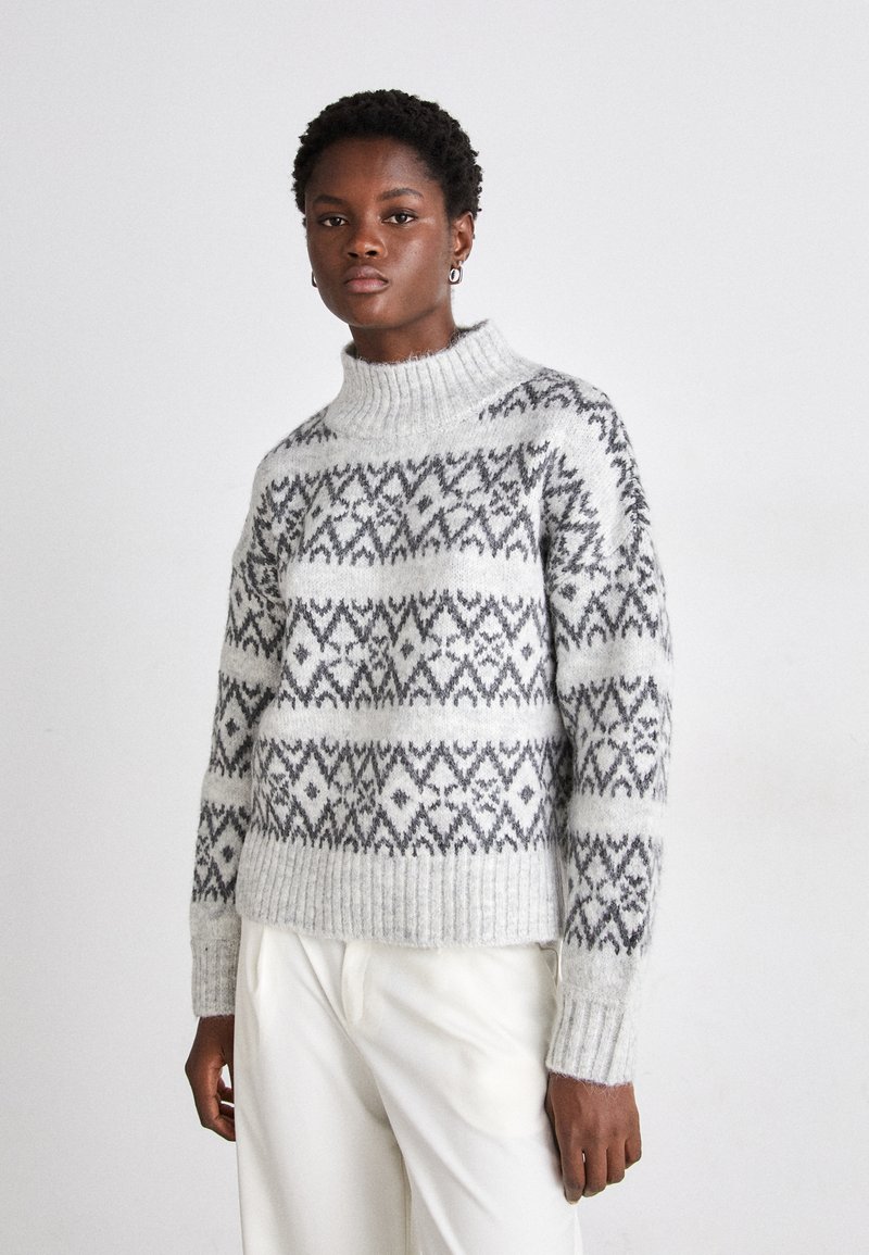 Lollys Laundry DALVIK - Strikkegenser - light grey/grå - Zalando.no