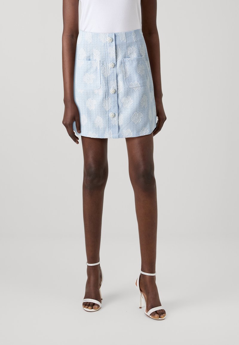 Sister Jane RODEO TWEED MINI SKIRT - Mini skirt - blue - Zalando.co.uk