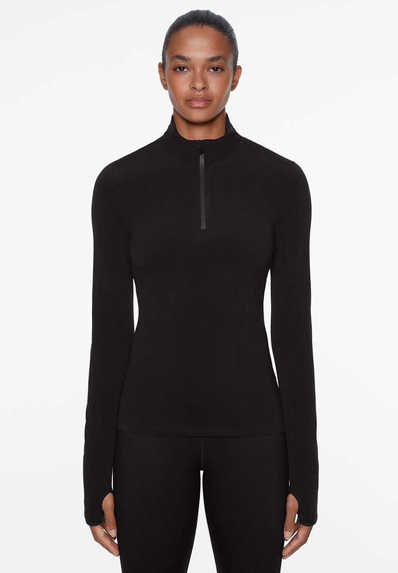 OYSHO PERFORMANCE BASE LAYERS MID TECH - Longsleeve - black/zwart ...