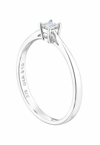 DIAMANT L'ÉTERNEL 9CT 0.1CT SOLITAIR PRINCESS CUT - Ring - white gold ...