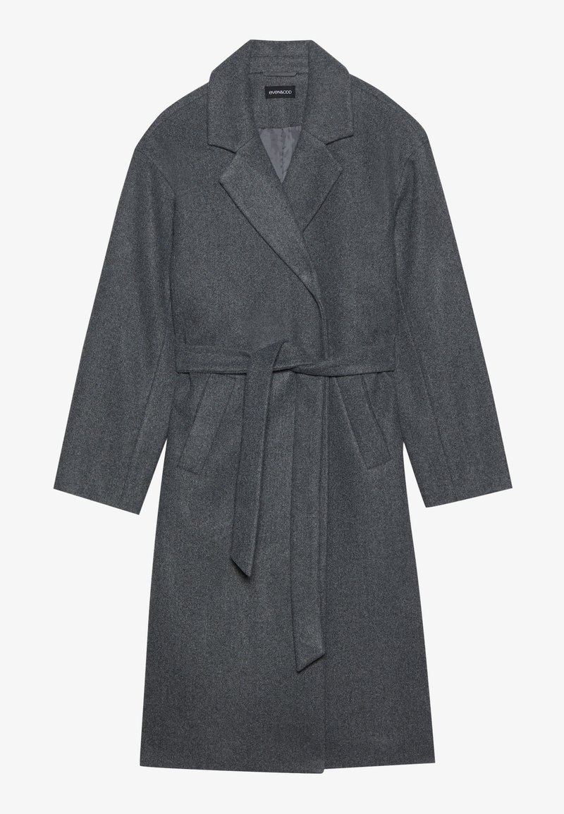 Even&Odd BELTED COAT - Classic coat - mottled grey - Zalando.co.uk