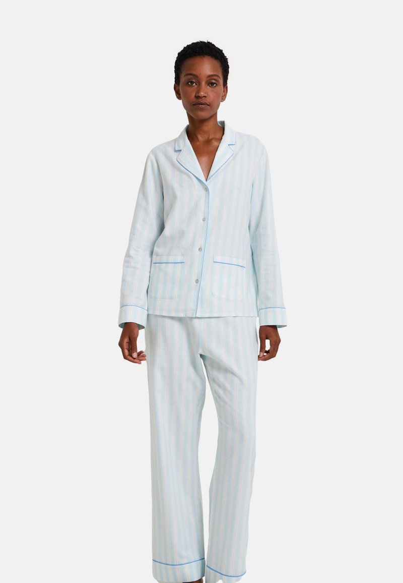 Monoprix SET À RAYURES - Pyjama - igloo/bleu clair - ZALANDO.FR