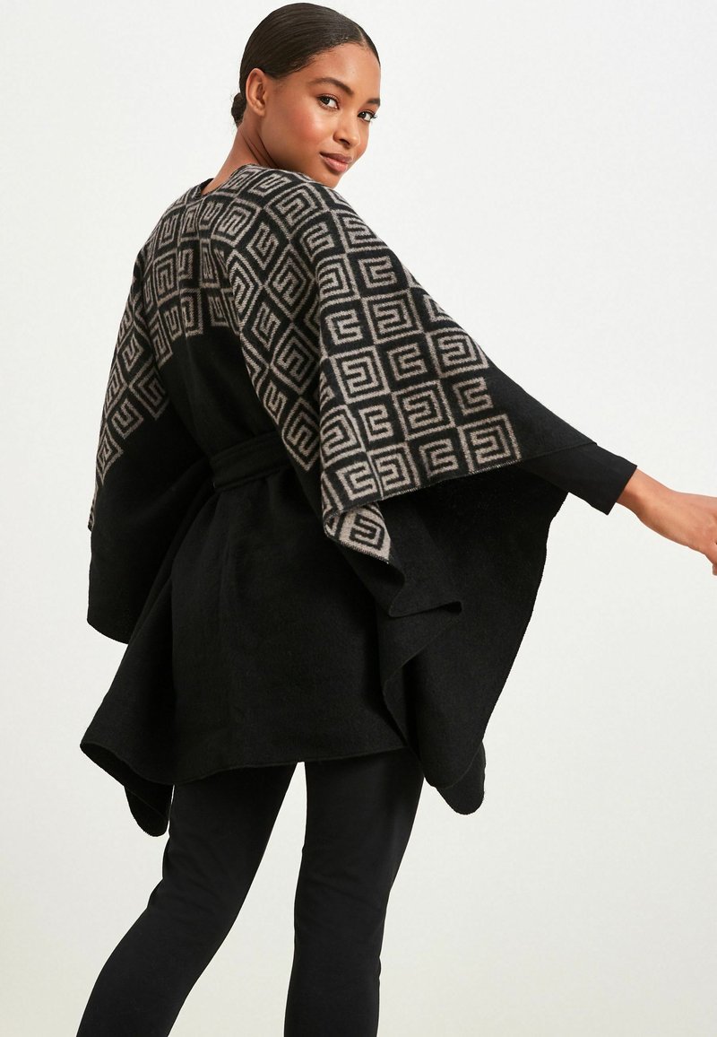 Next MONOGRAM BELTED WRAP PONCHO - Cape - brown/braun - Zalando.ch