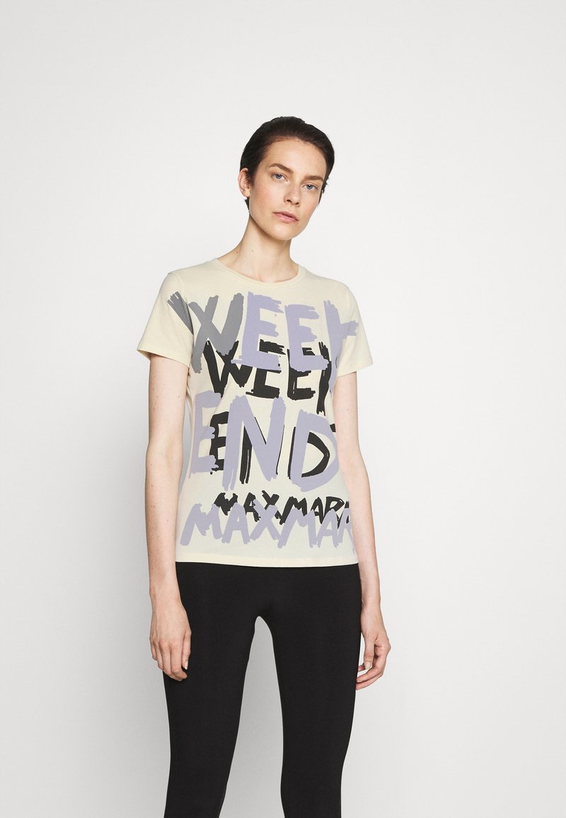 WEEKEND MaxMara RANA - Print T-shirt - ivory/off-white - Zalando.de