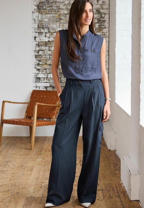 Next ELEMENTS OUTDOOR SHOWERPROOF - Cargohose - slate navy blue/blau ...