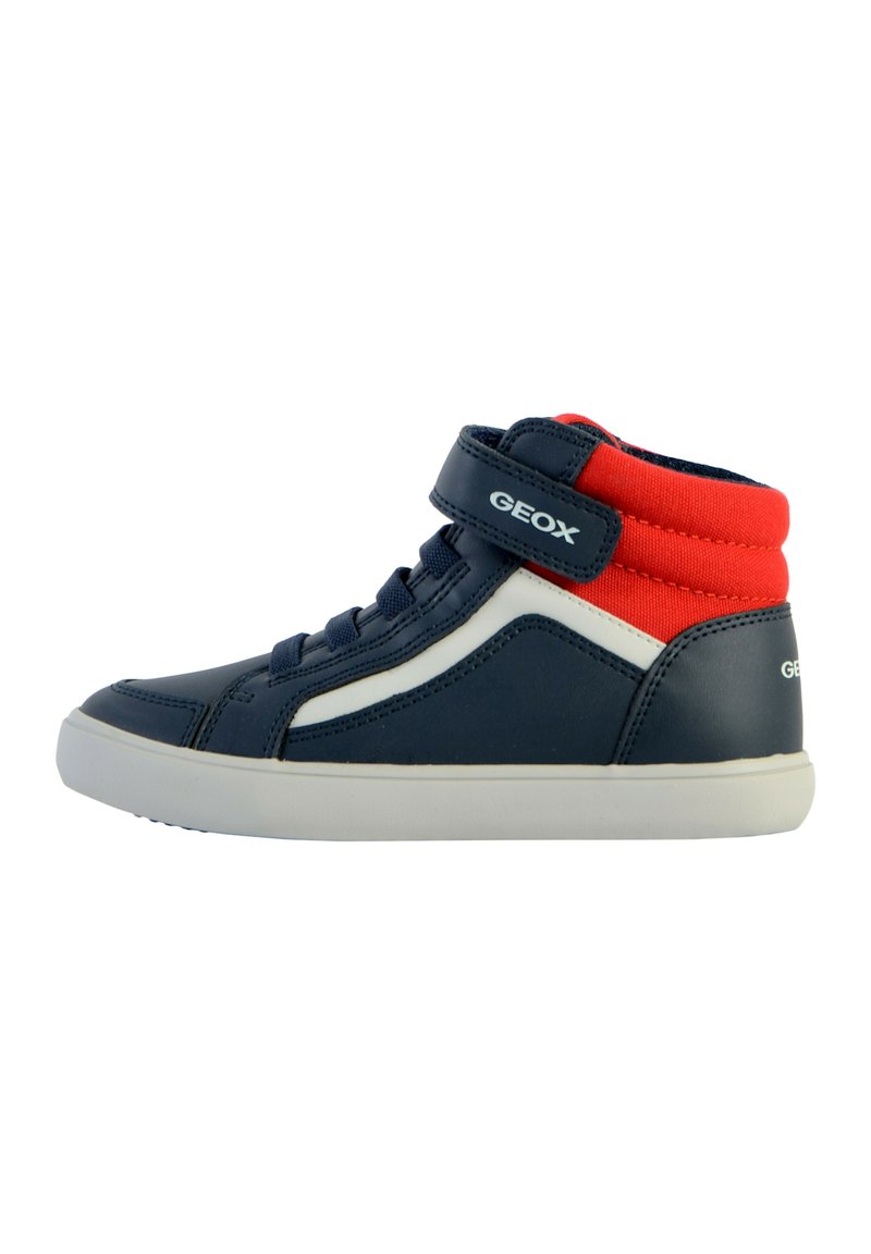 Geox BASKET MONTANTE À SCRATCH - Sneakers hoog - marine rouge/blauw ...