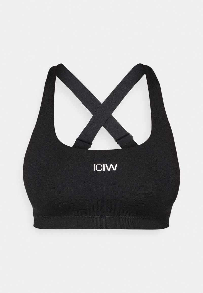 ICANIWILL SMOOTH SEAMLESS BRA - Light support sports bra - black ...