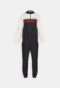 Lacoste Sport TRACKSUIT HODDED SET - Tuta - black/lapland expresso/nero ...