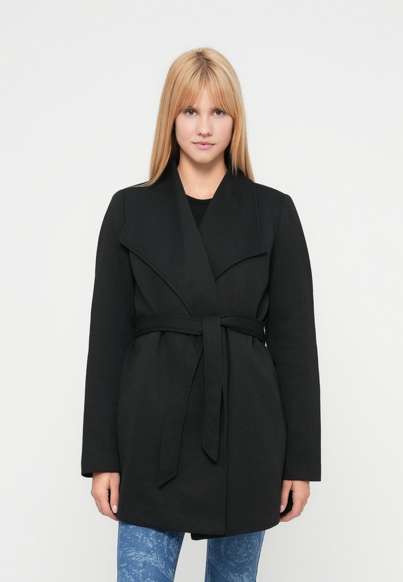 ONLY ONLSEDONA LIFE BELT COAT - Classic coat - black - Zalando.ie