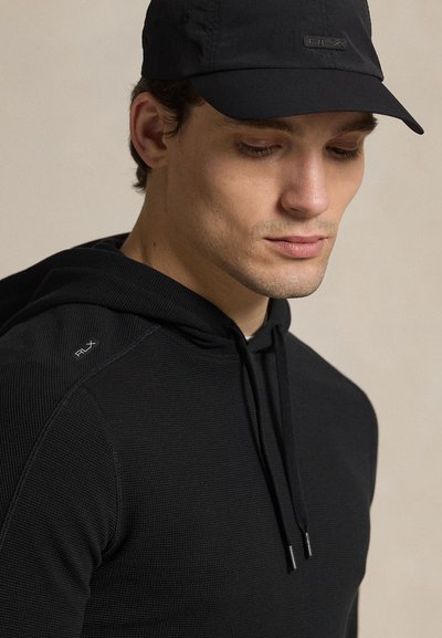 Polo Ralph Lauren PERFORMANCE WAFFLE-KNIT HOODIE - Hoodie - black - Zalando