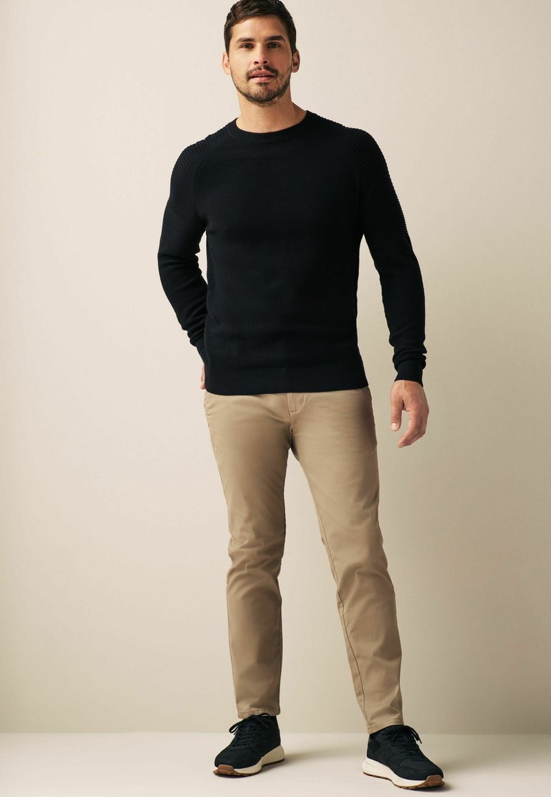 Next TEXTURED ARM CREW - Jumper - black - Zalando