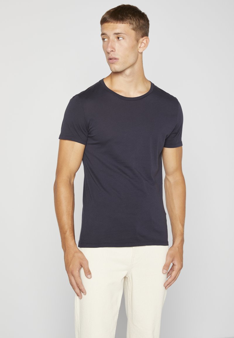 American Vintage DECATUR - Basic T-shirt - caviar/blue-black denim ...