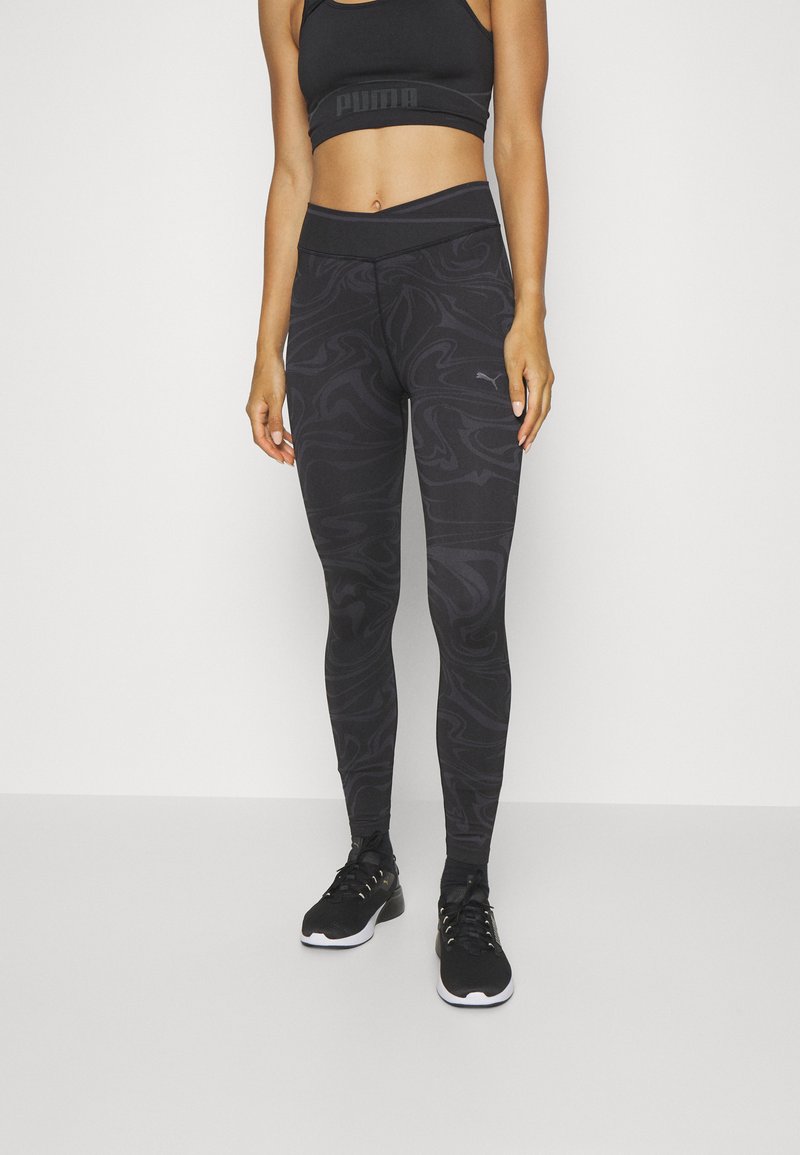 Puma SEAMLESS - Tights - black/strong gray/schwarz - Zalando.de