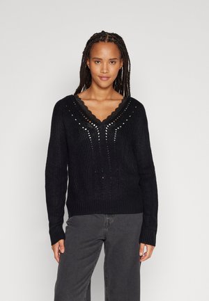 Cache Cache MIT BARDOT-AUSSCHNITT - Jersey de punto - noir/negro ...