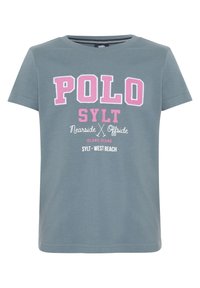Polo Sylt Print T-shirt - blue mirage/light blue - Zalando