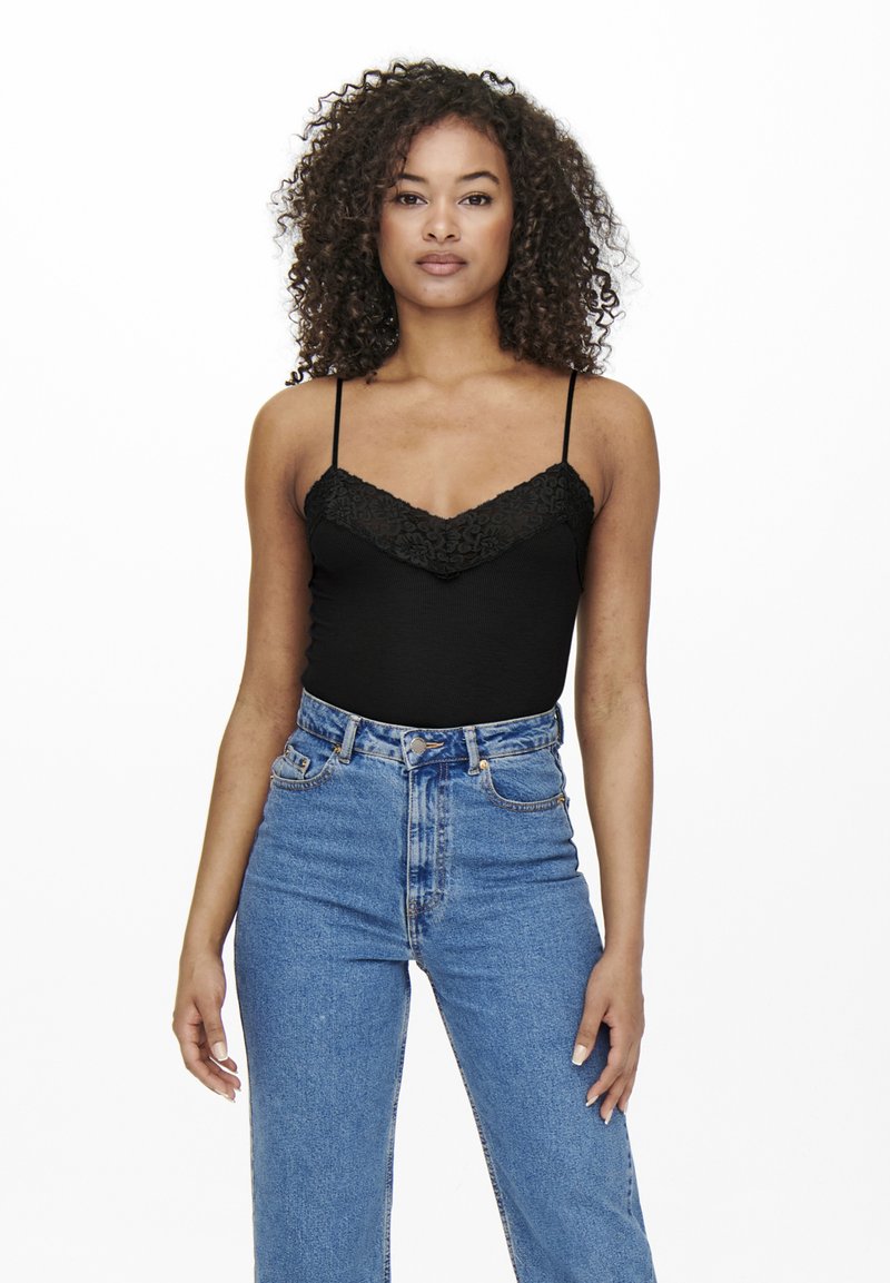 ONLY ONLTILDE SINGLET - Tops - black/melns - Zalando.lv
