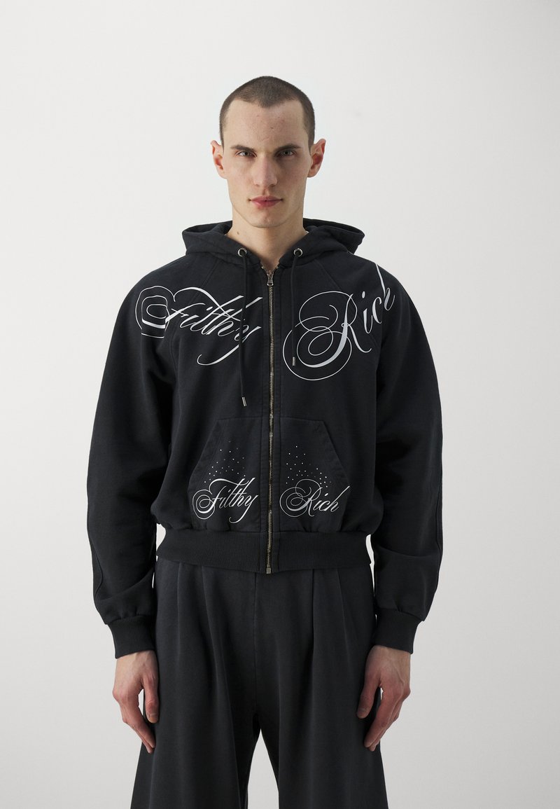 AVAVAV FILTHY RICH HOODIE UNISEX - Zip-up sweatshirt - black - Zalando ...