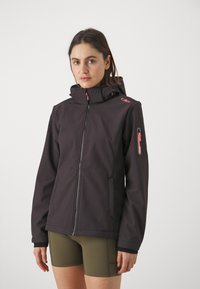 CMP ZIP HOOD - Softshelljas - antracite/lotus/antraciet - Zalando.nl