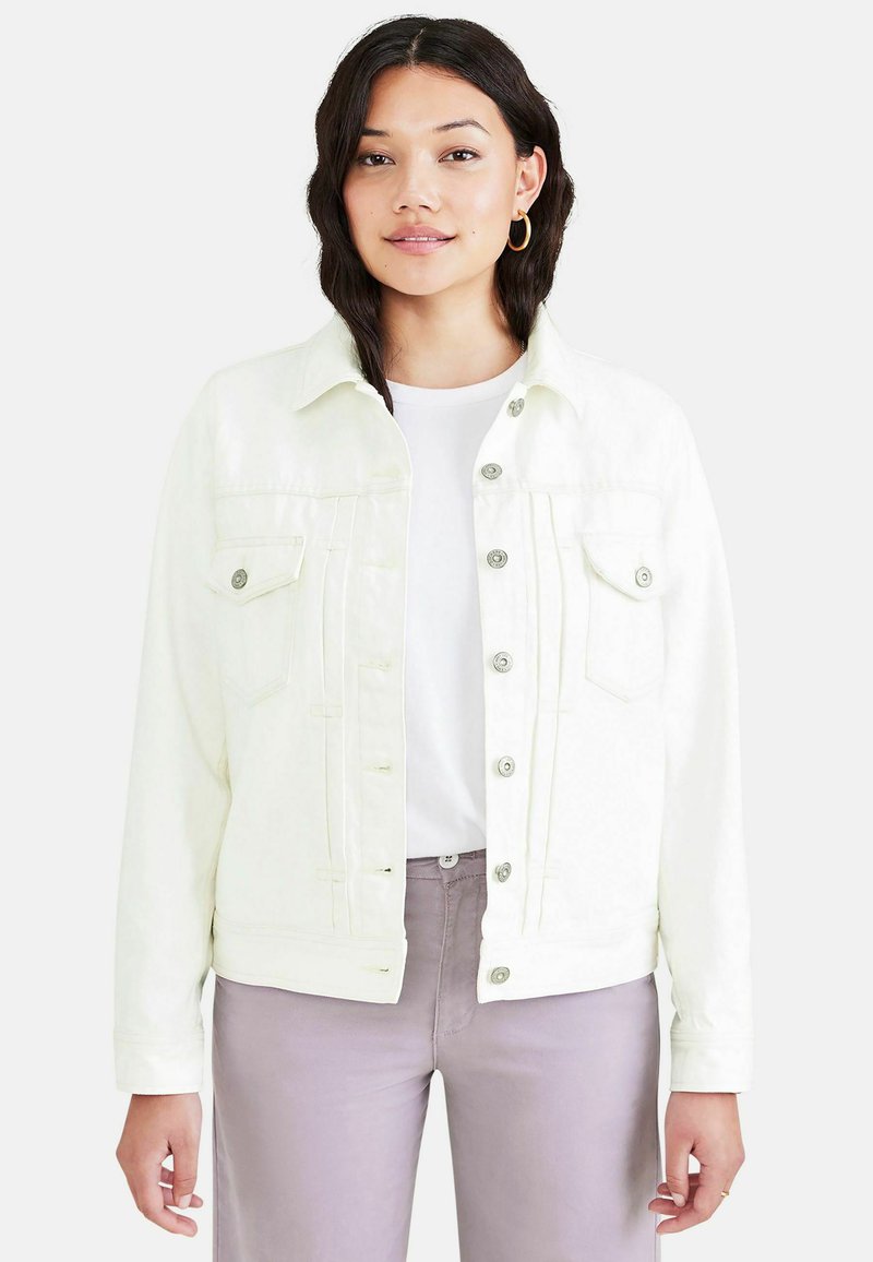 DOCKERS REGULAR FIT ORIGINAL TRUCKER - Jeansjacke - white garment dye ...