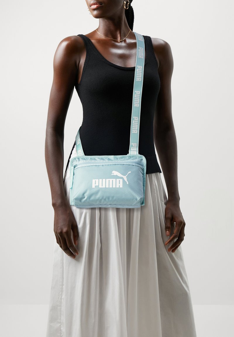 Puma CORE BASE SHOULDER BAG - Across body bag - turquoise surf/light ...